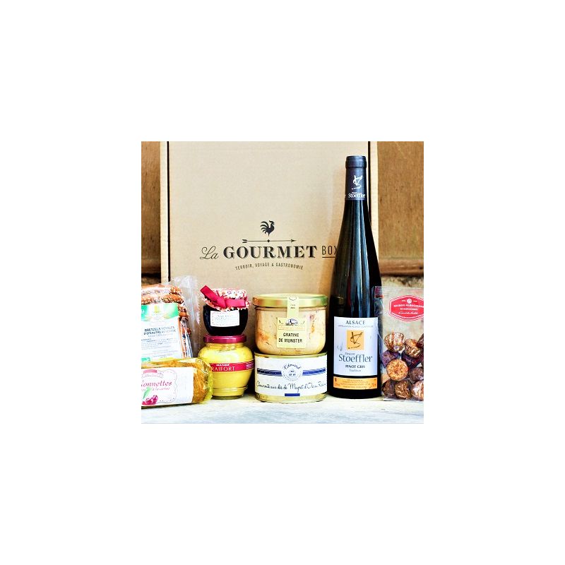 A delightful French food and wine gift boxfrom Alsace: for gourmets only!